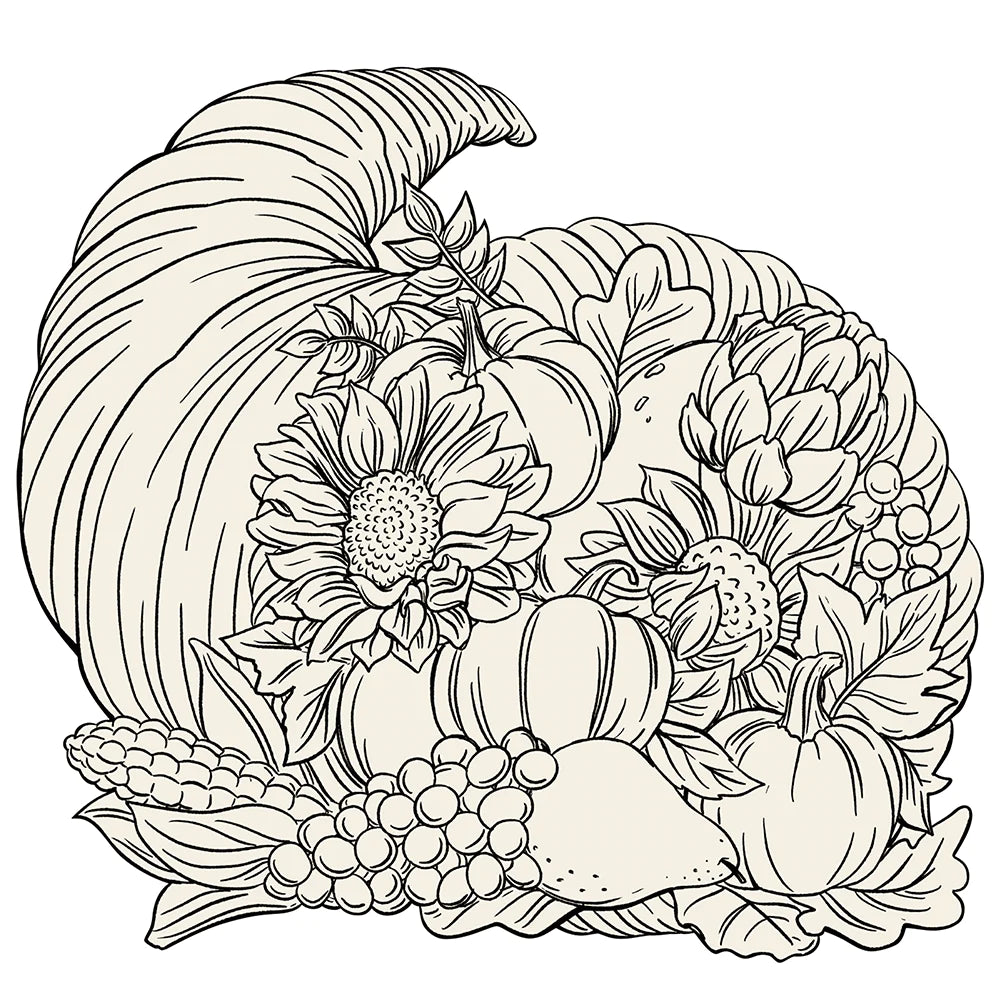 cornucopia printables coloring pages