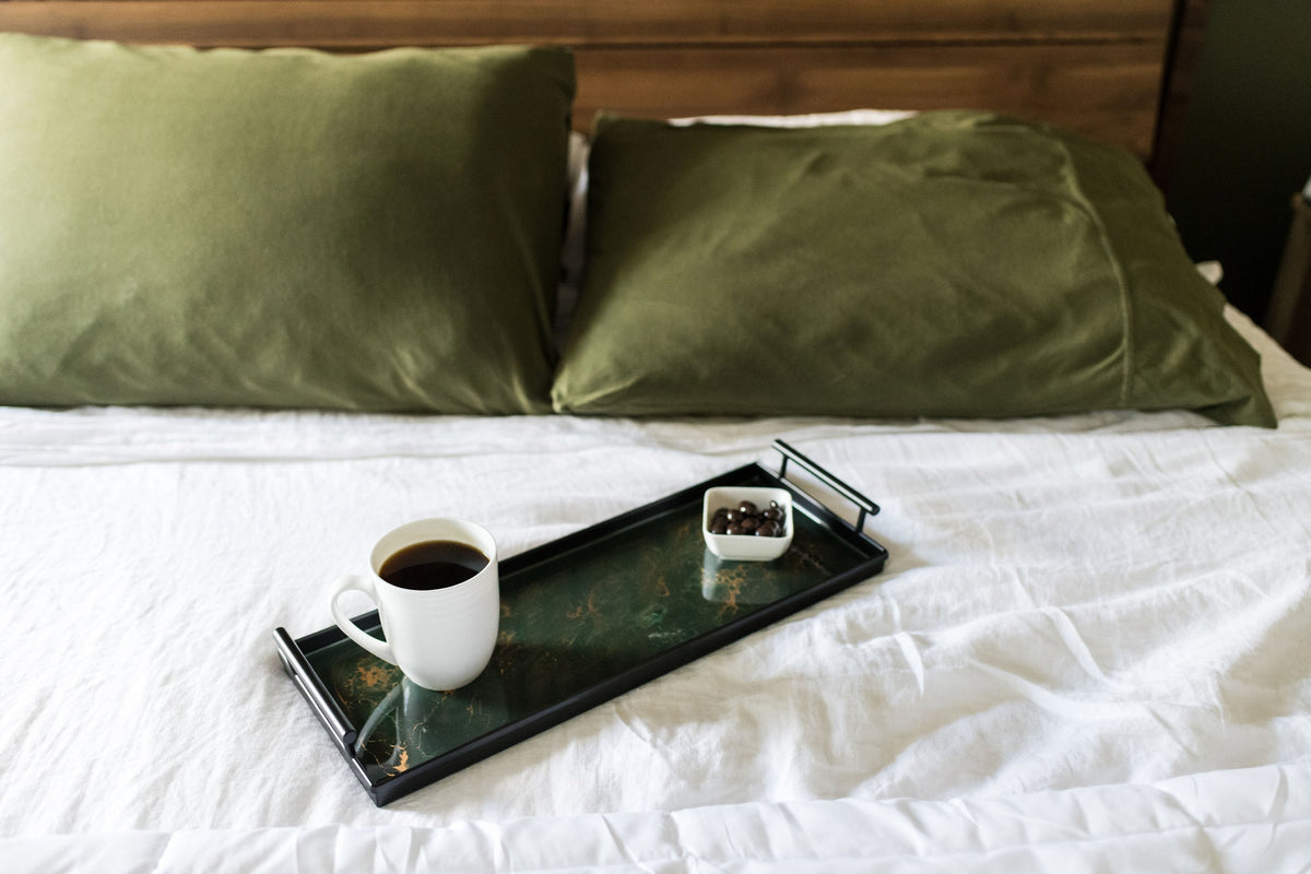 Resin Black Rectangle Tray, Jade – Julep Home and Gift