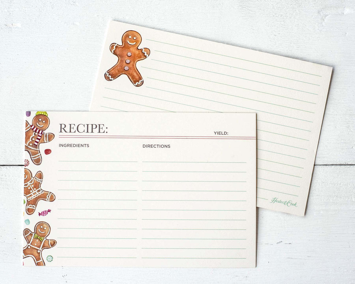 Gingerbread Man Recipe Card, Set of 12 – Julep Home and Gift